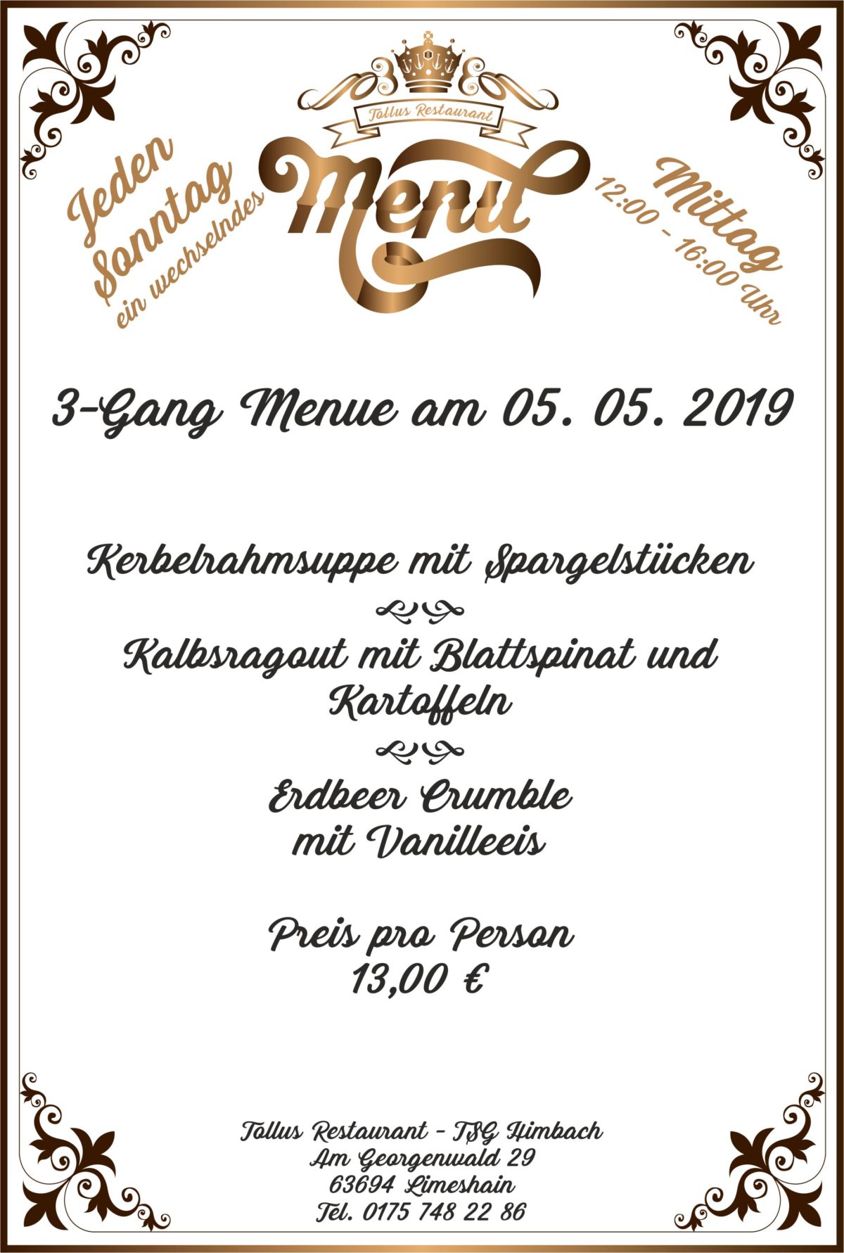 Sonntags Angebot - Tollus Restaurant und Rezeptblog